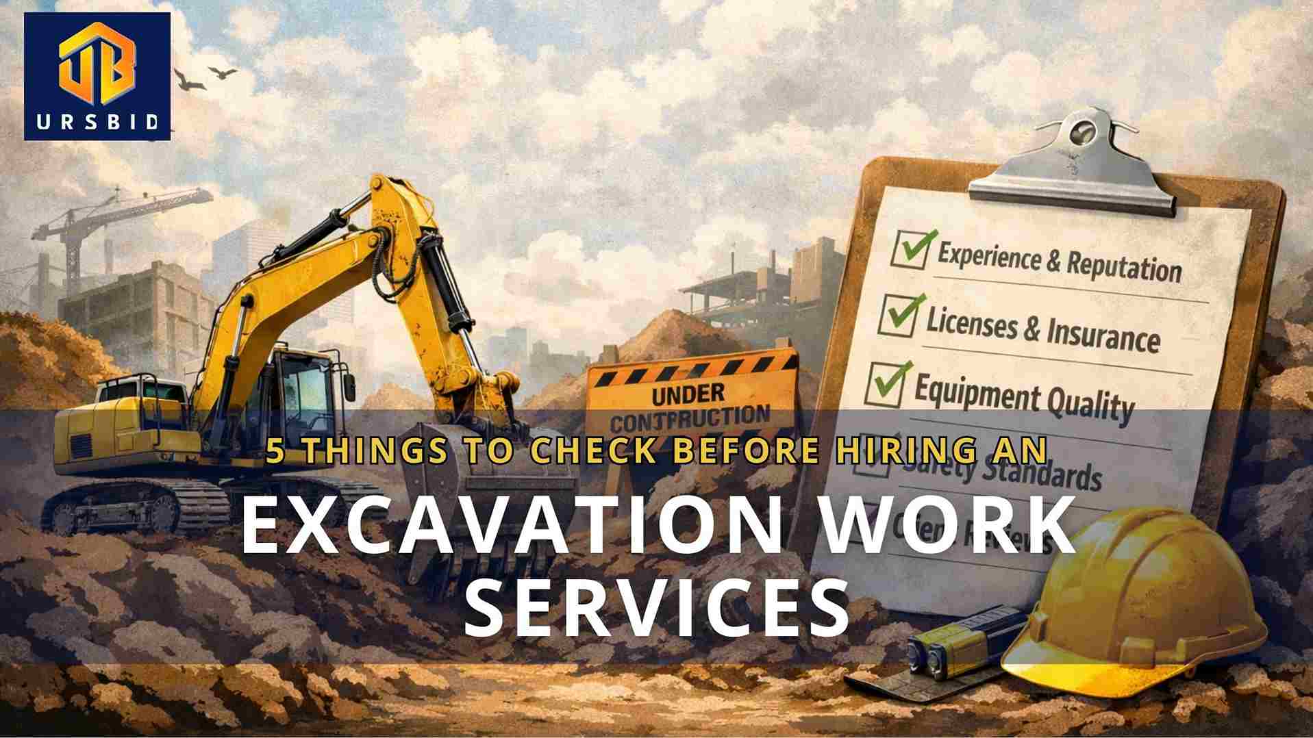 5 Things to Check Before Hiring Excavation Work Services • URSBID